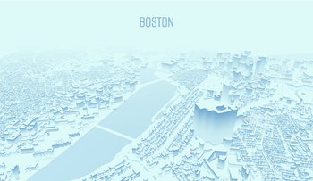 Stylized Map of Boston - Peter Beshai
