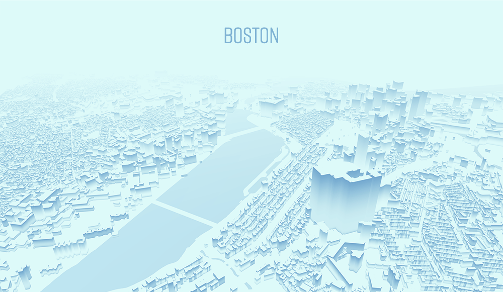 Stylized Map of Boston - Peter Beshai