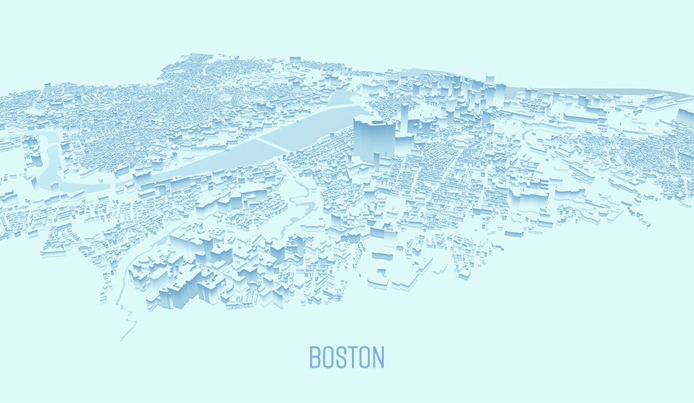 Stylized Map of Boston - Peter Beshai