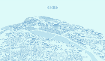 Stylized Map of Boston - Peter Beshai