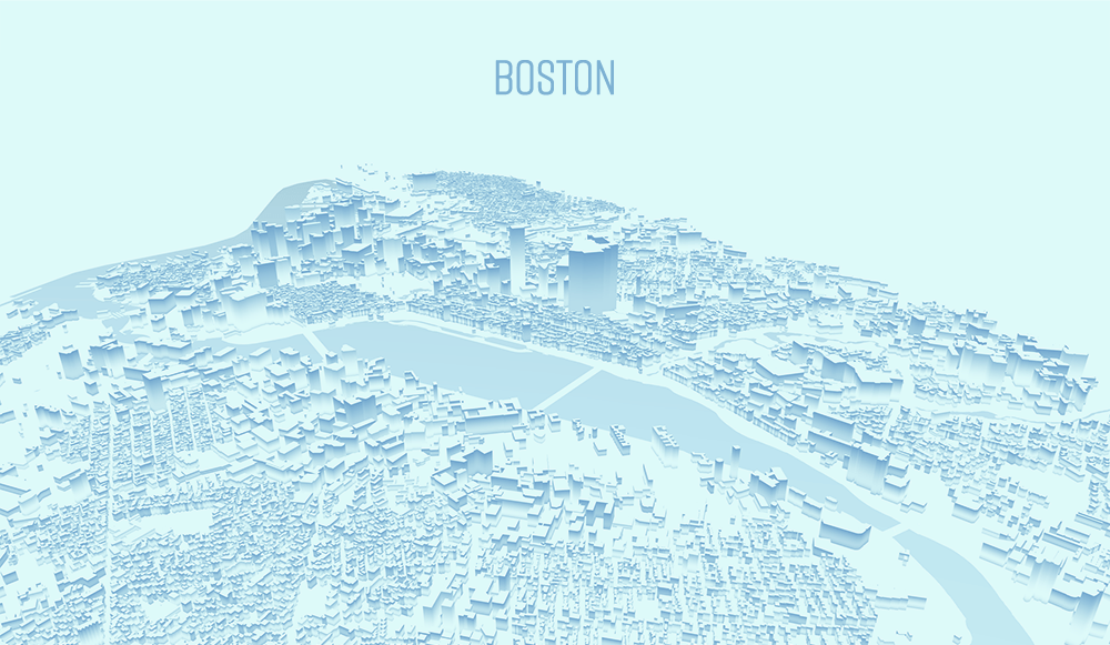 Stylized Map of Boston - Peter Beshai